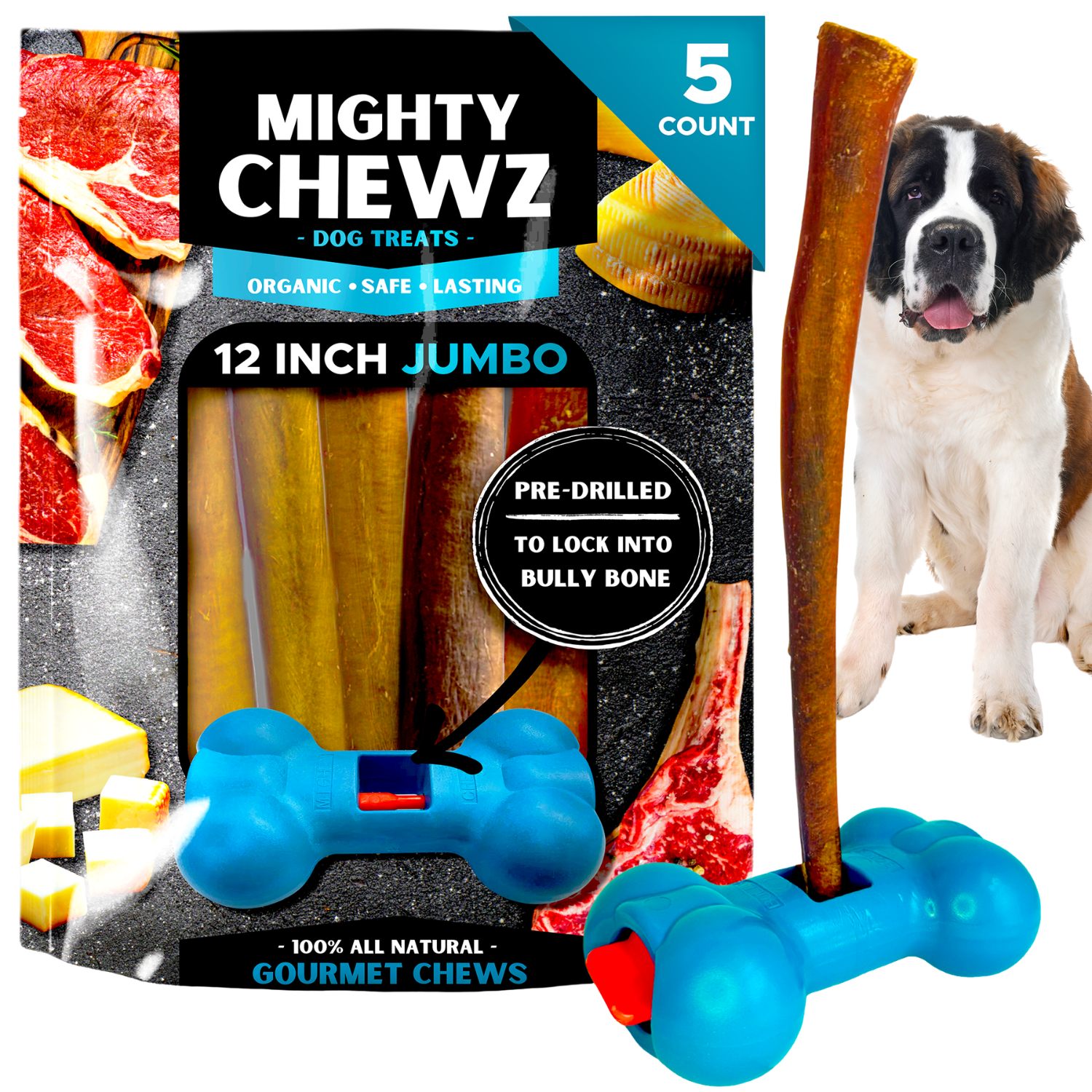 12" Jumbo Bully Sticks - Bully Bone Included – Mighty Chewz