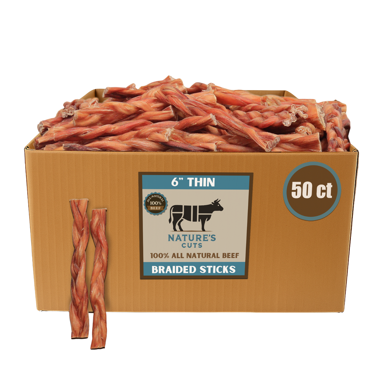 6" Thin Braided Bulk Bully Sticks – Mighty Chewz