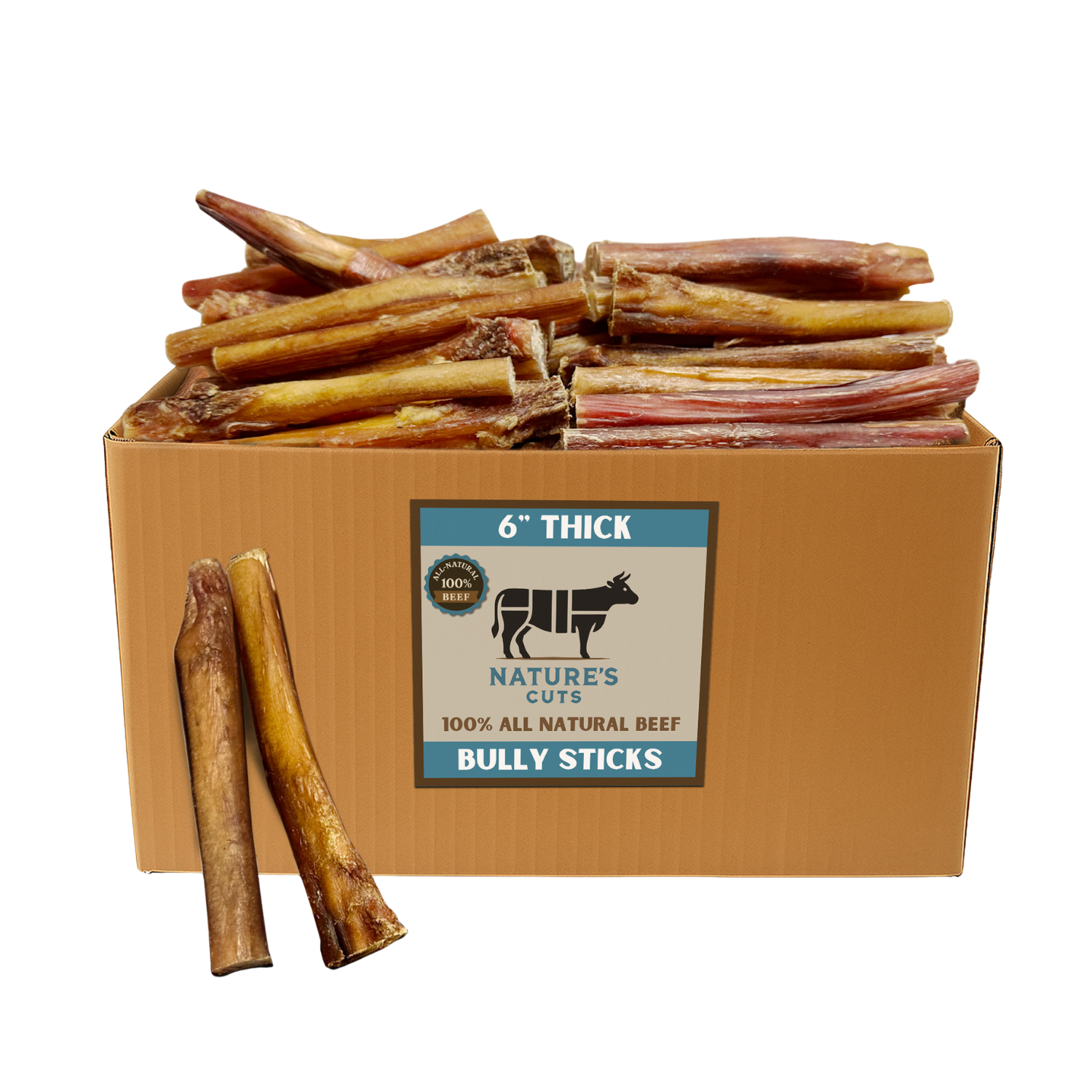 6" Thick Bulk Bully Sticks – Mighty Chewz